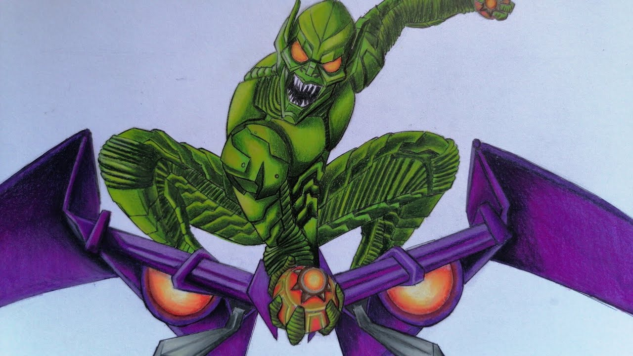 COMO DIBUJAR AL DUENDE VERDE DE SPIDERMAN NO WAY HOME 🕸️🕷️ - YouTube