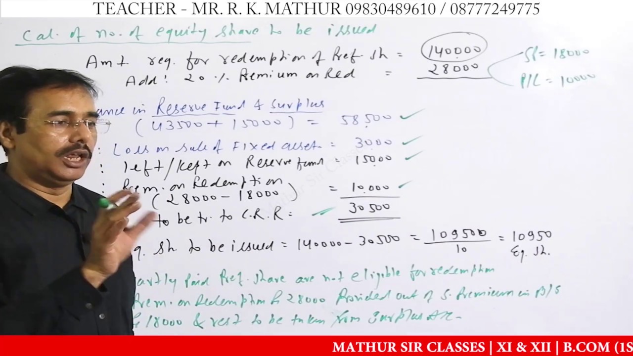Redemption of Preference Share | Journal Entries of Redemption of ...