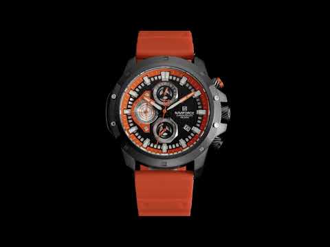 NAVIFORCE 8036 ORANGE COLOR CHRONOGRAPH WATCH FOR MEN