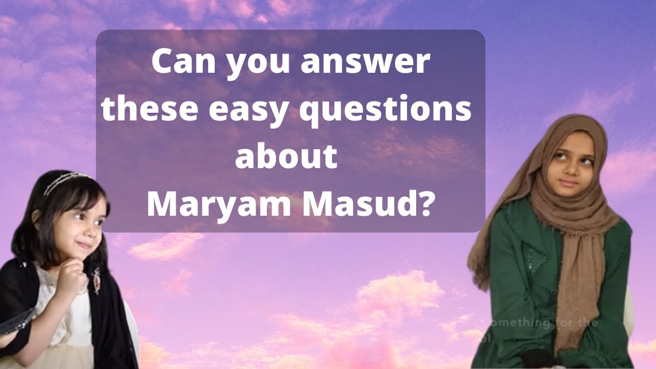 Only a true fan of Maryam Masud can answer these questions 😎 #4 - YouTube