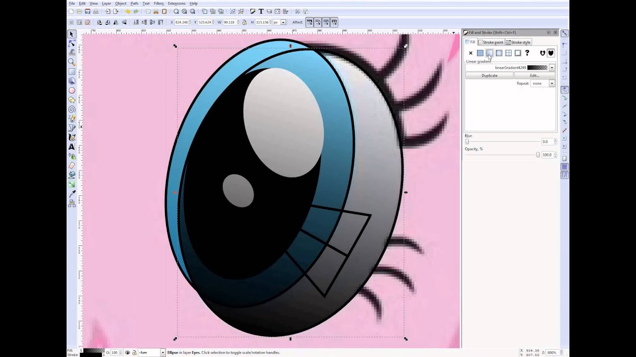 Pony Vectoring Tutorial - Part 2 - Eye and Eyelashes - YouTube