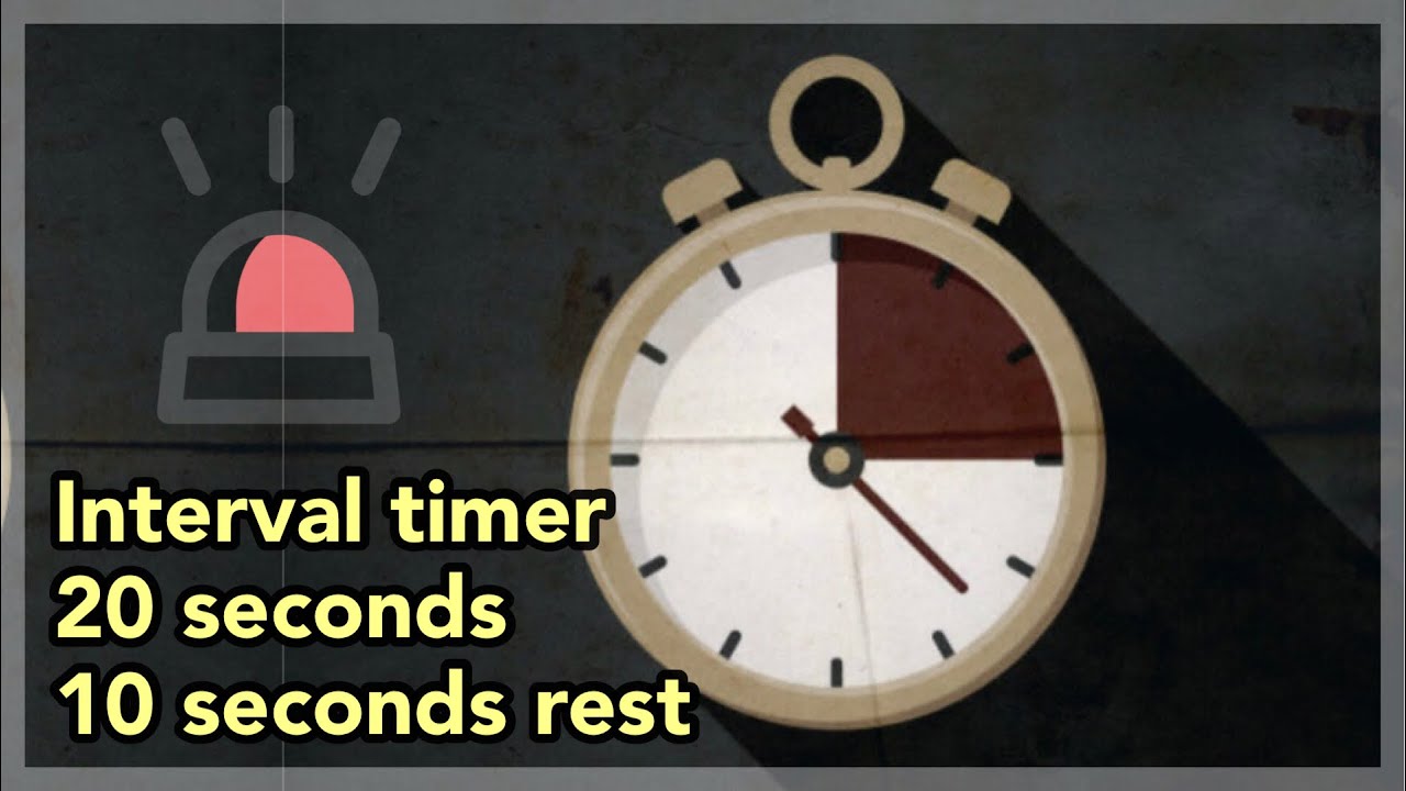 Interval timer - 20 seconds / 10 seconds rest with alarm - YouTube