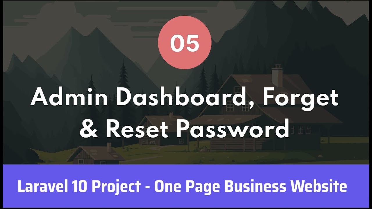 5 Admin Dashboard Forget And Reset Password Laravel 10 Project Youtube