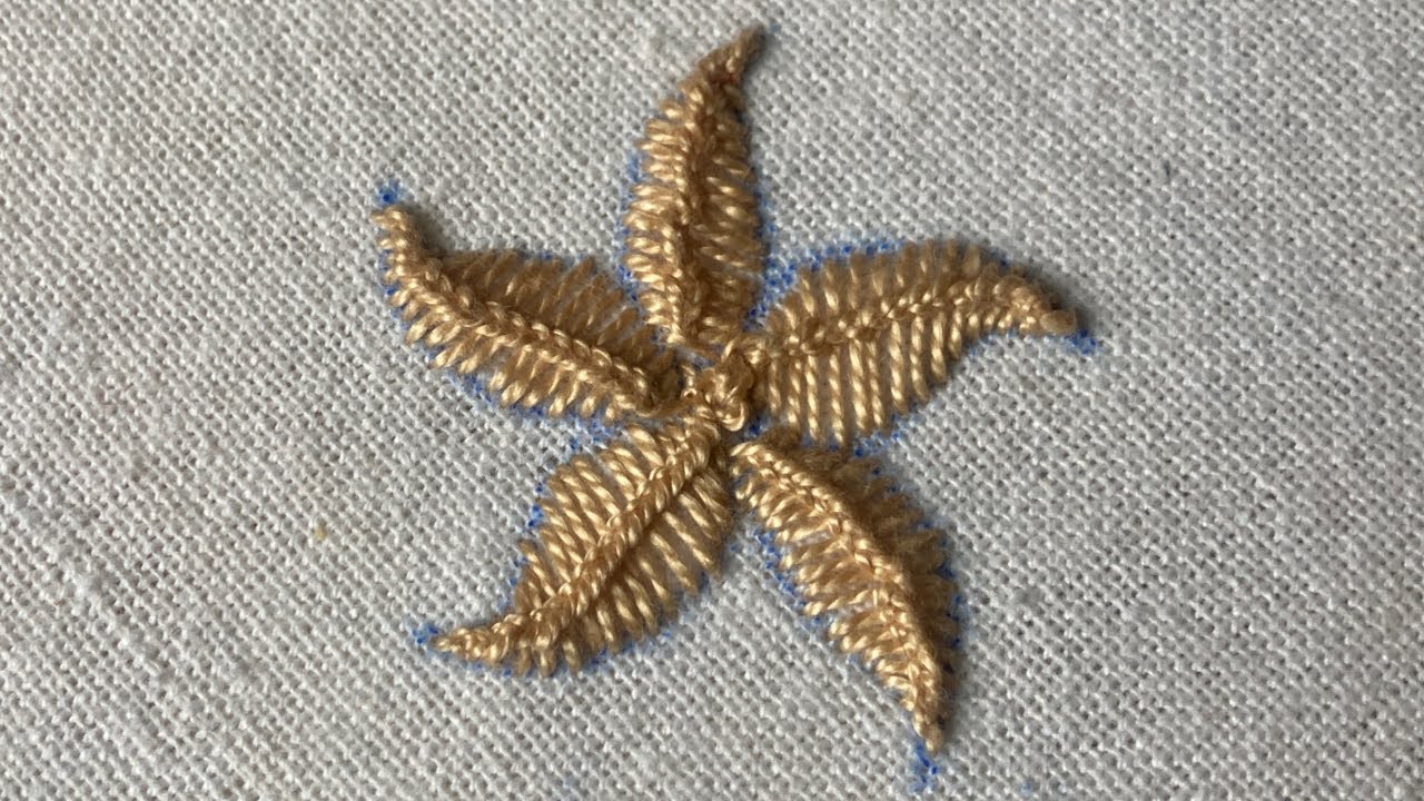 Beautiful starfish embroidery || Threads & Needles || 88- hand ...
