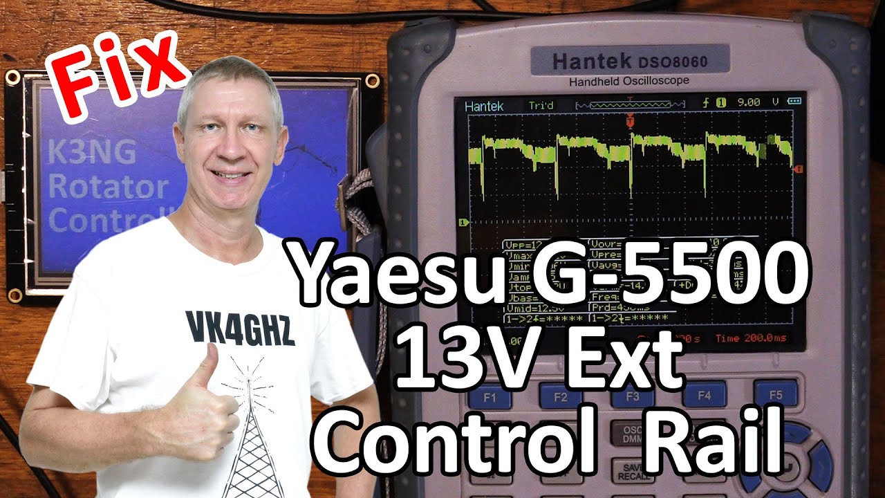 How to fix Yaesu G-5500 13V External Control Rail Voltage Drop - YouTube