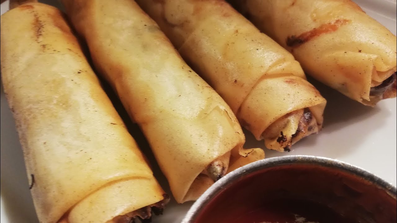 Chicken Spring Roll | Chinese Spring Roll | Chicken Vegetable Roll ...