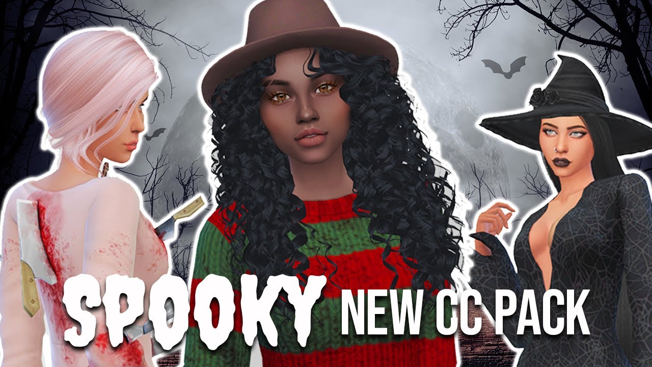 The BEST Halloween CC Pack | Sims 4 CC Showcase | CAS Halloween Looks ...