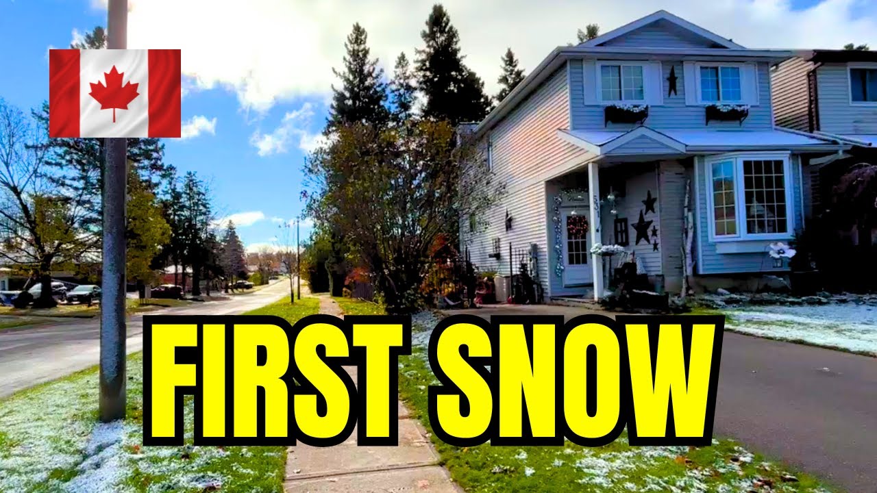 IT SNOWED Last Night - Small Town Morning Walk - YouTube