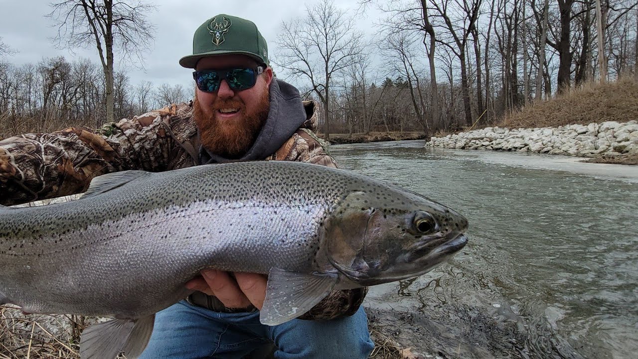 Wisconsin Steelhead Fishing - March Cold Front Bobber Downs - YouTube