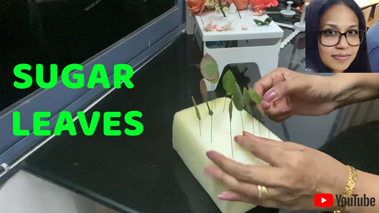 Sugar leaves with and without cutter | අයිසිං කොළ cutter සමඟ සහ නැතිව 🍃 ...