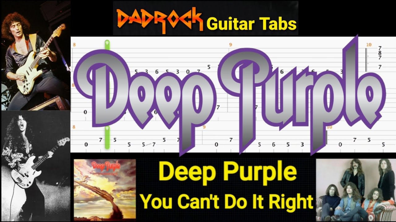 You Can't Do It Right - Deep Purple - Guitar + Bass TABS Lesson - YouTube