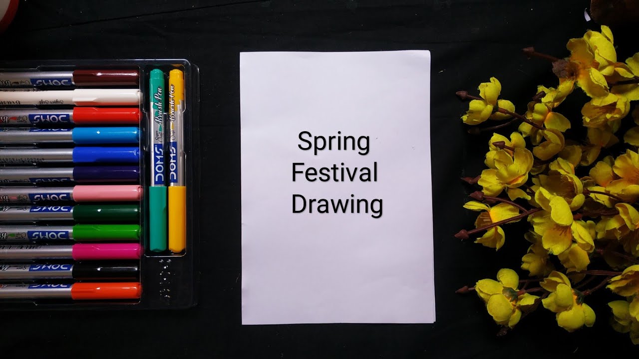 Boshonto boroner Drawing/Spring festival drawing spring season drawing ...