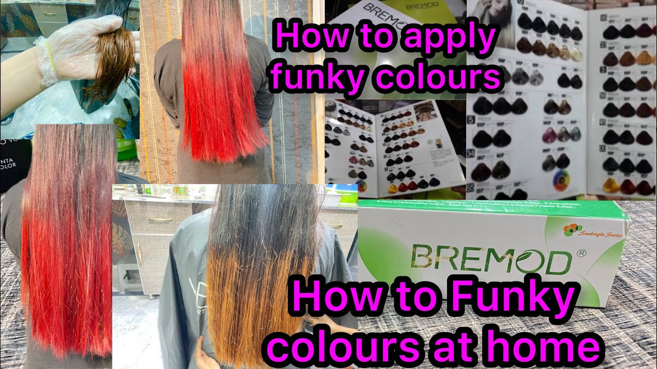 Funky hair colour at home| How to apply funky colours|Play funky ...