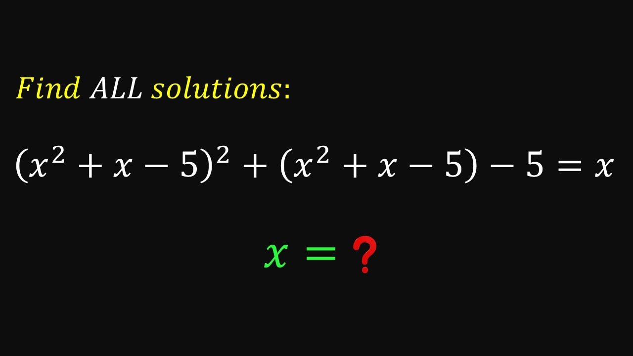 All real solutions for this equation #maths #math - YouTube