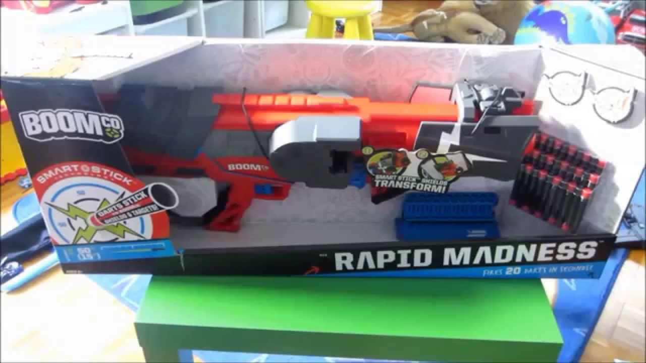 EPIC FULL AUTO TOY GUN BOOMCO RAPID MADNESS NOT NERF - YouTube