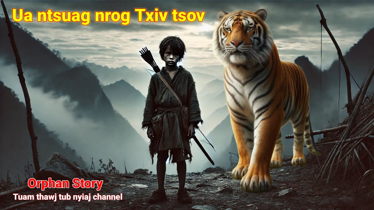 Dab neeg- being orphaned with a big tiger | Ua ntsuag nrog Txiv tsov 23 ...