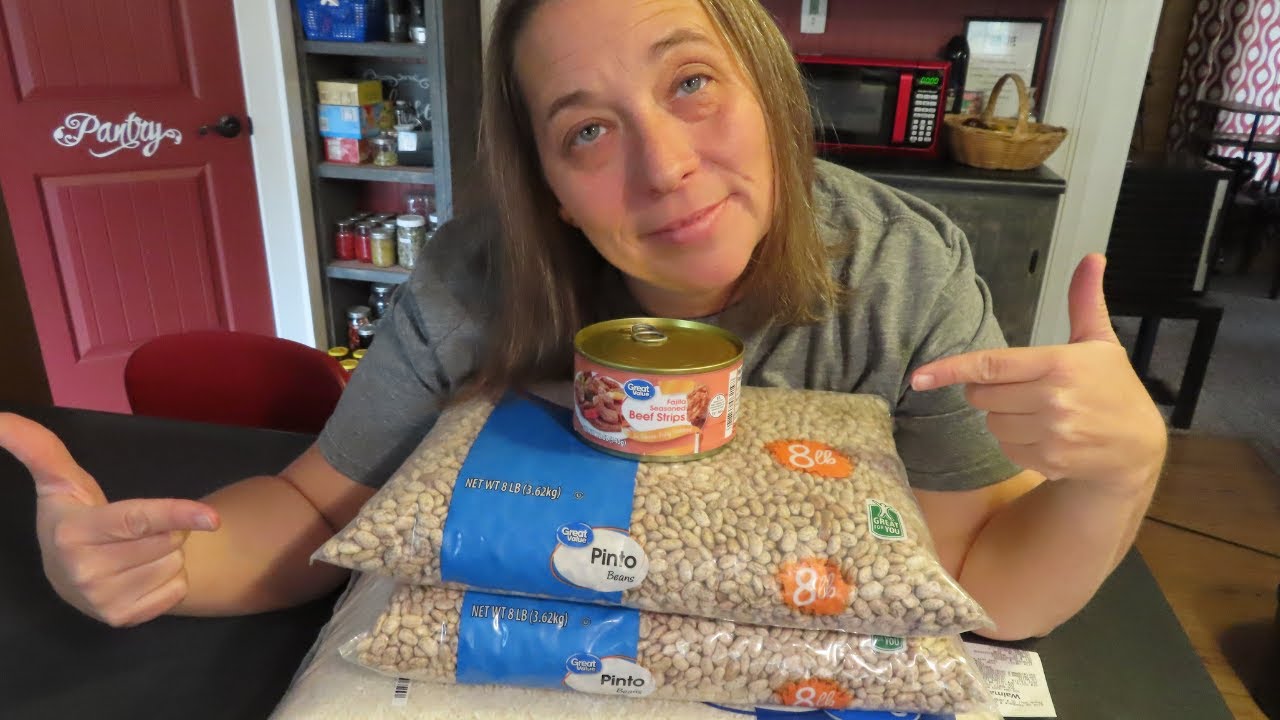 10-week prepper pantry challenge-400 lbs. of food security - YouTube
