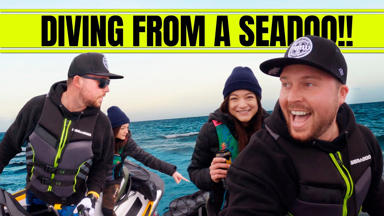 HER FIRST TIME DIVING FROM A SEADOO!! - YouTube