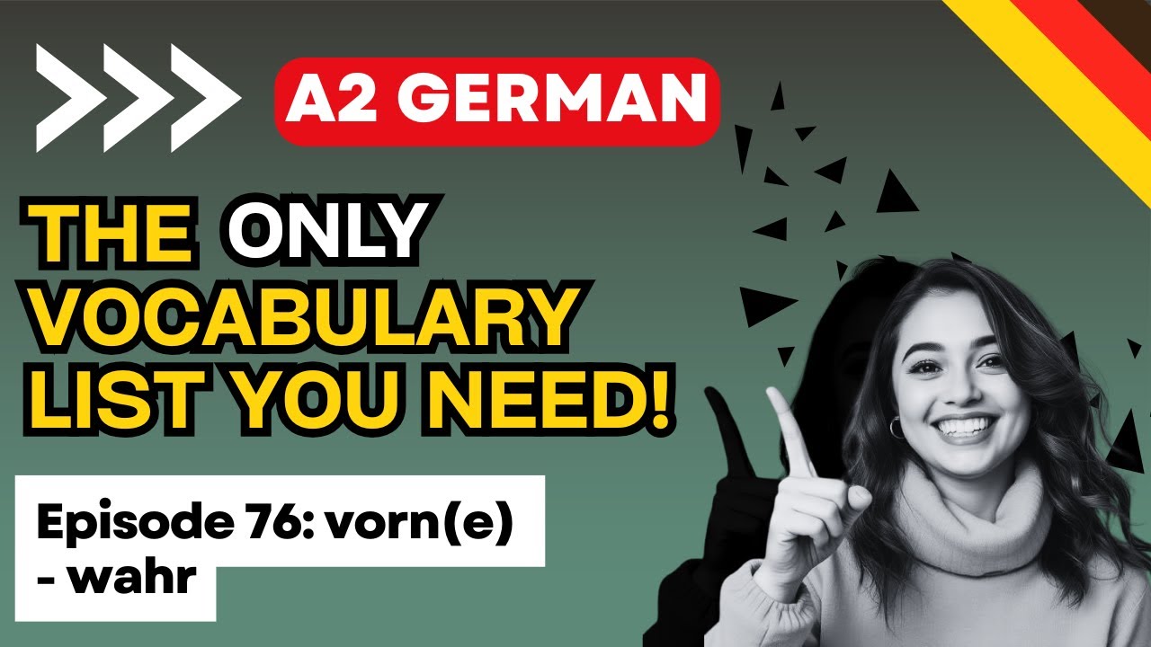 🚀 Master A2 German: Vocabulary Adventure with V & W! 🎉 (75) - YouTube