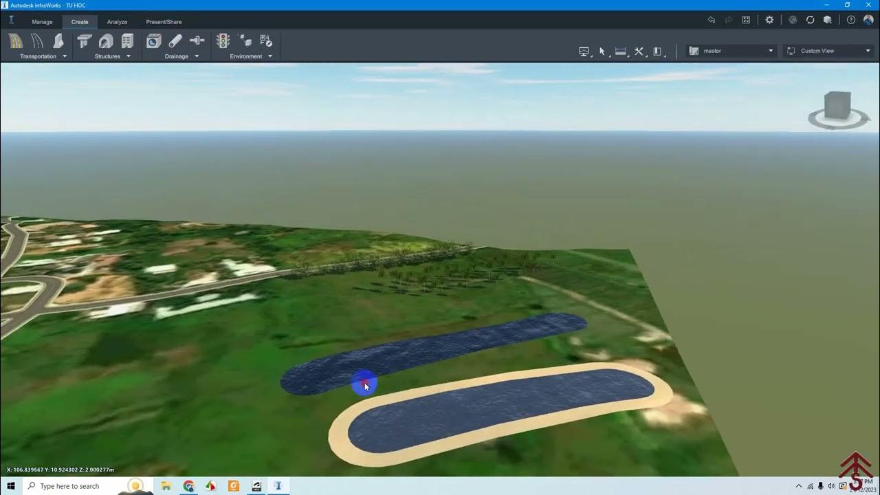Autodesk Infraworks: Add or modify water areas and rivers - Part 7 - YouTube