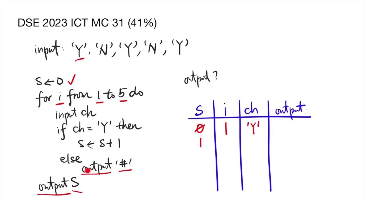 DSE 2023 ICT MC 31 (41%) - Tracing algorithm - YouTube