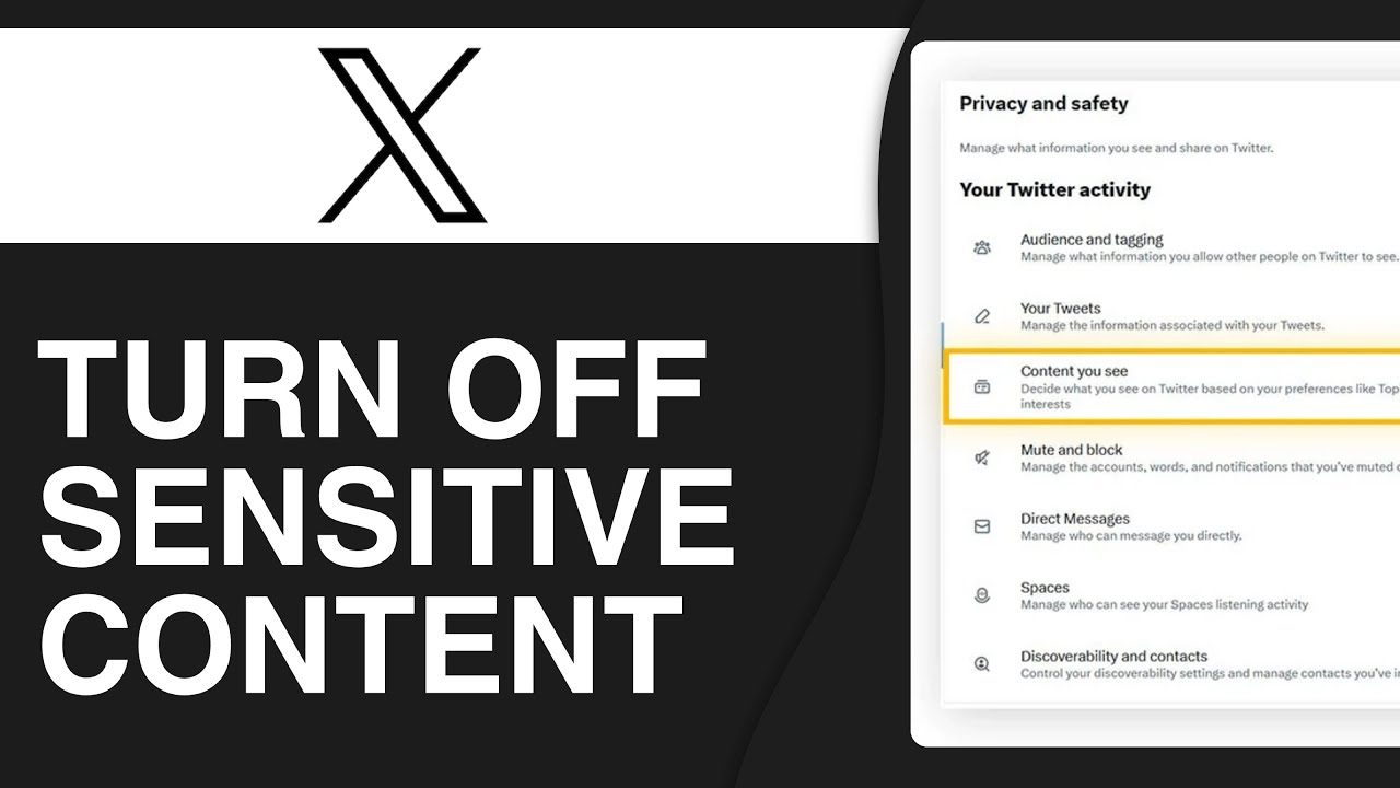 How To Turn Off X Sensitive Content Setting (Twitter) - Easy Tutorial ...