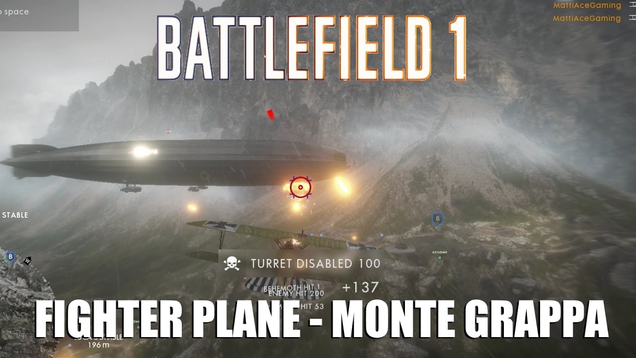 Battlefield 1 - Fighter plane - Monte grappa Operations - YouTube