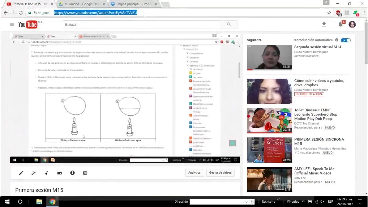 Cómo subir videos a youtube, drive, dropbox - YouTube
