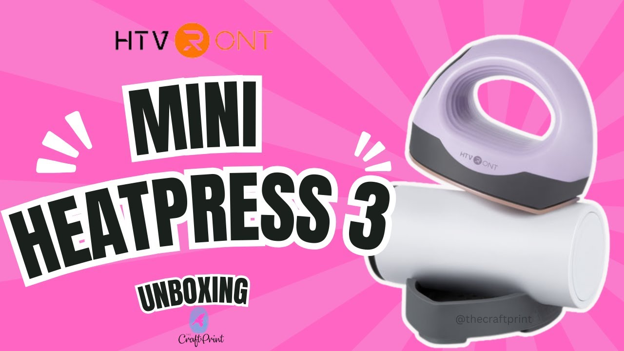 "HTVRONT Mini Heat Press 3 Unboxing & Review | Best Compact Heat Press ...