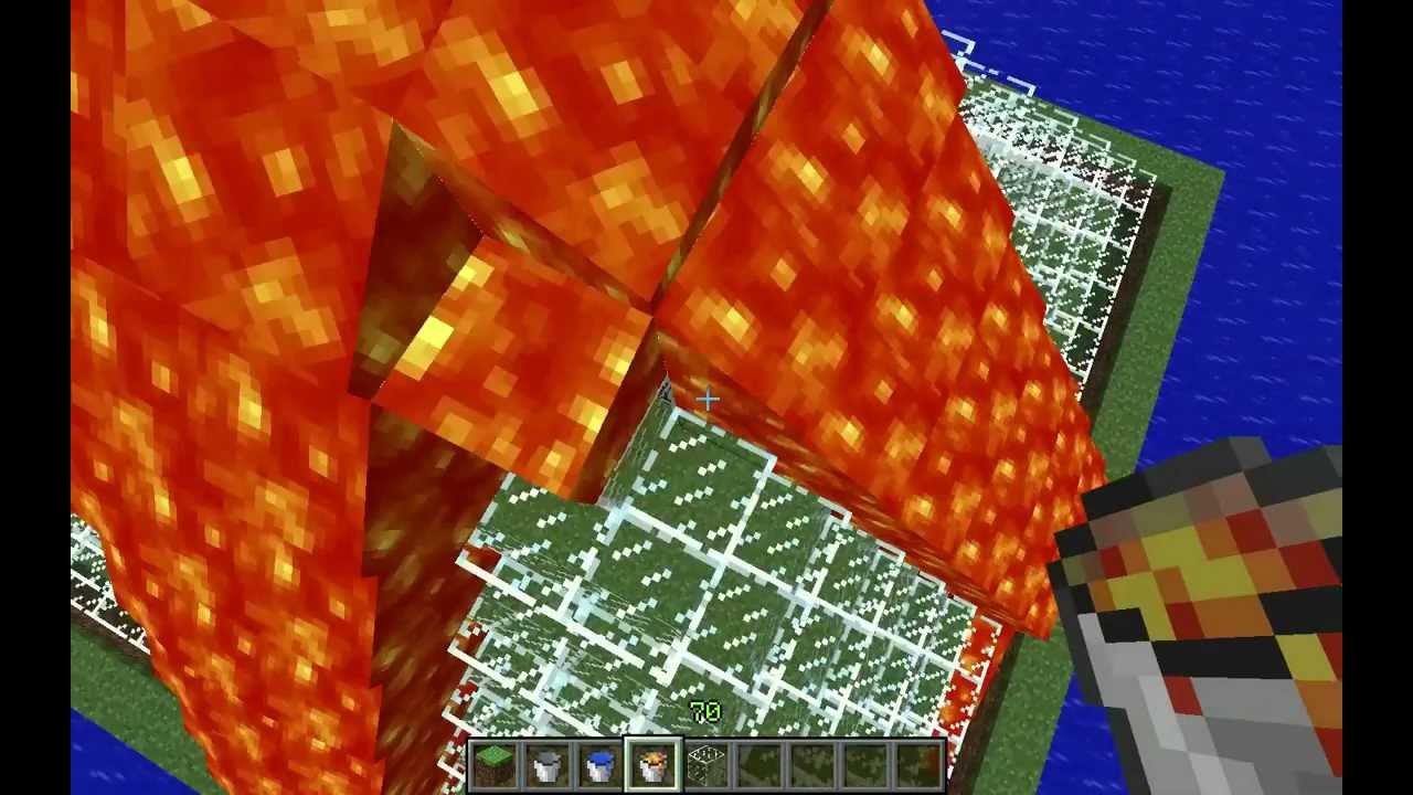 Minecraft lava pyramid - YouTube