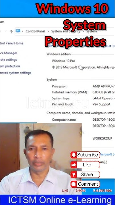 How do I find System Properties in Windows 10? | #shorts #ictmguru - YouTube