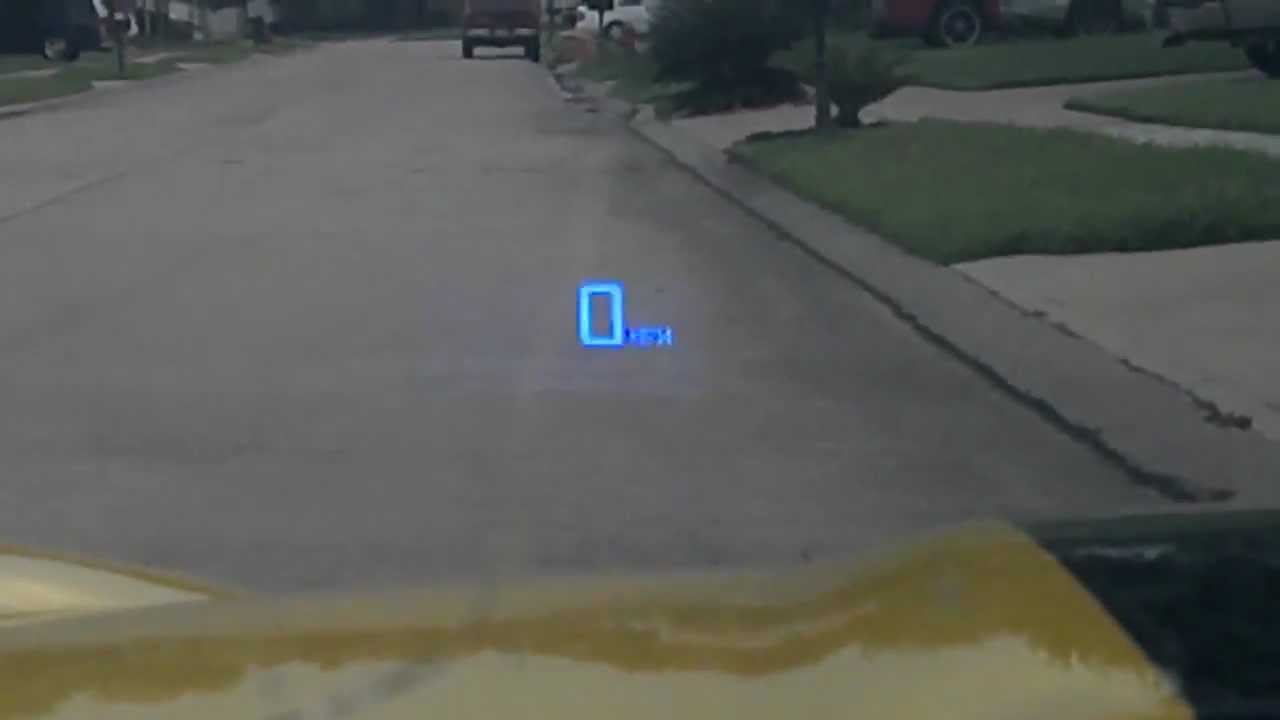 Corvette blue hud heads up display c6 - YouTube