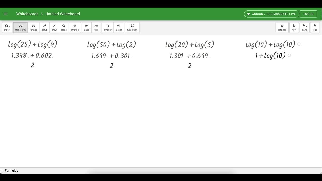 Adding Logarithms: What Do You Notice? - YouTube