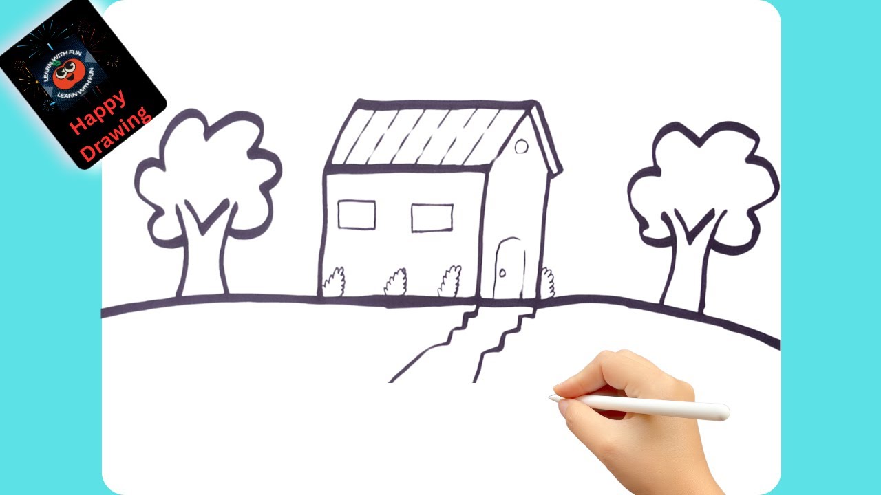 House Drawing | How to Draw house for beginners for step by step ...
