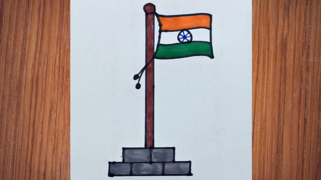 Indian flag drawing | how to draw national flag of India |republic day ...