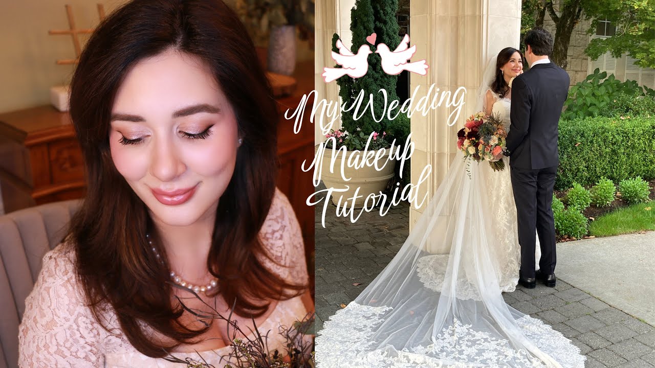 My Wedding Makeup 👰🏻‍♀️ Glowy Romantic Tutorial Youtube