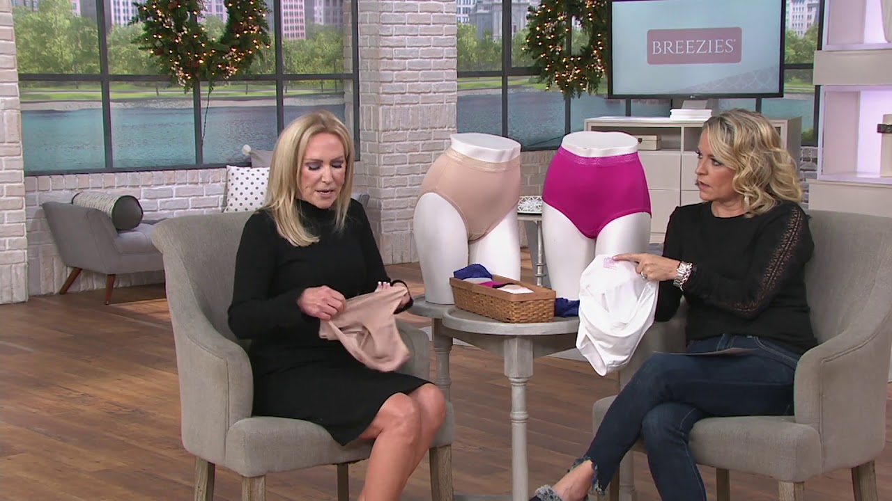 Breezies Set of 4 Nylon Microfiber Panties on QVC - YouTube
