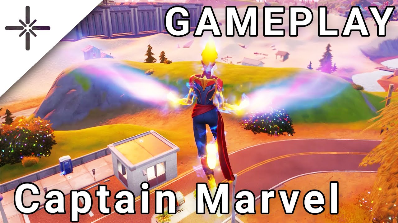 Captain Marvel Skin Gameplay in Fortnite - YouTube