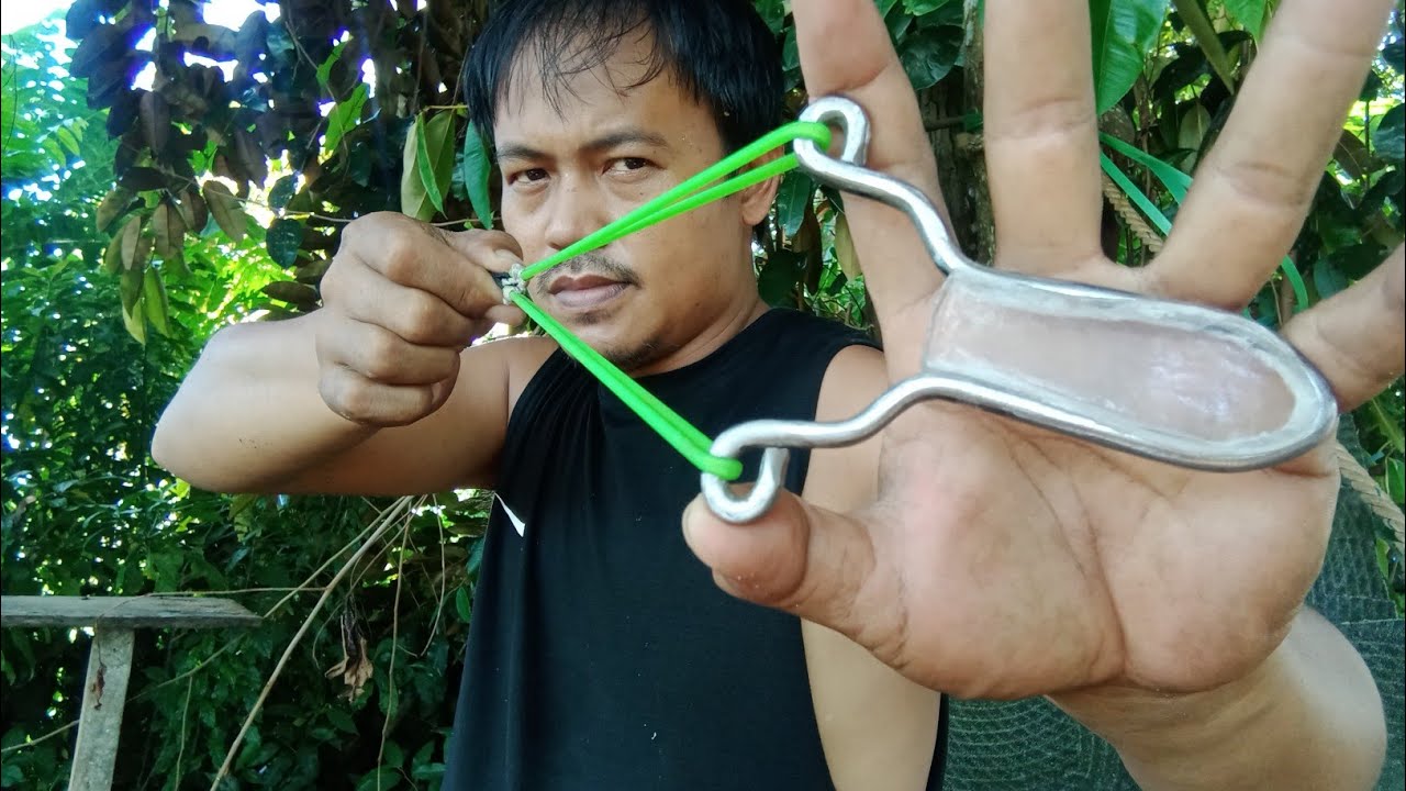 how to bend steel to make slingshot, with small but powerful latex tube ...