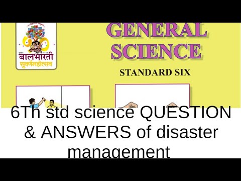 6Th std science QUESTION & ANSWERS of disaster management lesson no 4 ...