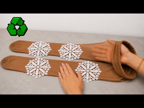 Super Idea Very Easy with Pantyhose and Lace! Women's Tights Recycling