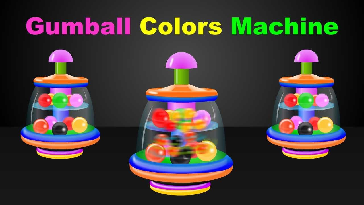 NEW Gumball Machine 3D for Children to Learn Colors Kids Balls Surprise ...