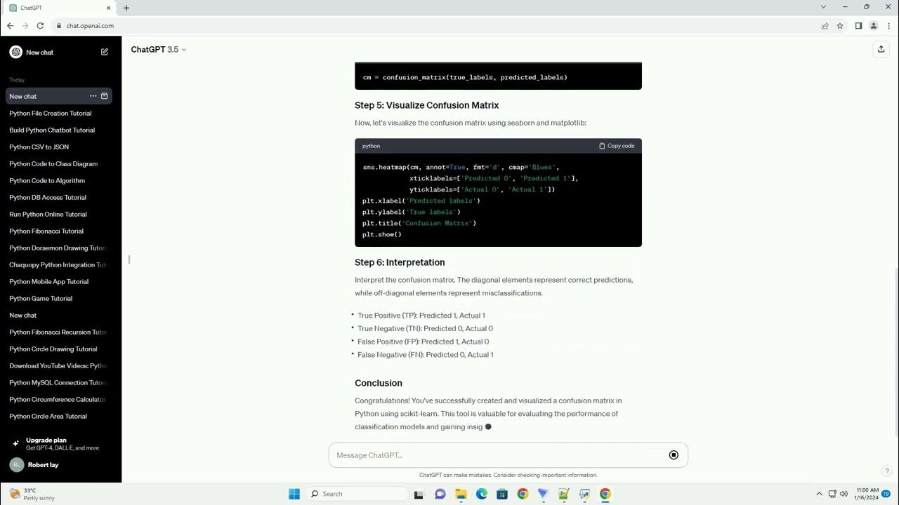 python code to create confusion matrix - YouTube