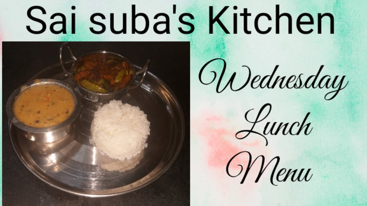 Wednesday Lunch Menu - YouTube