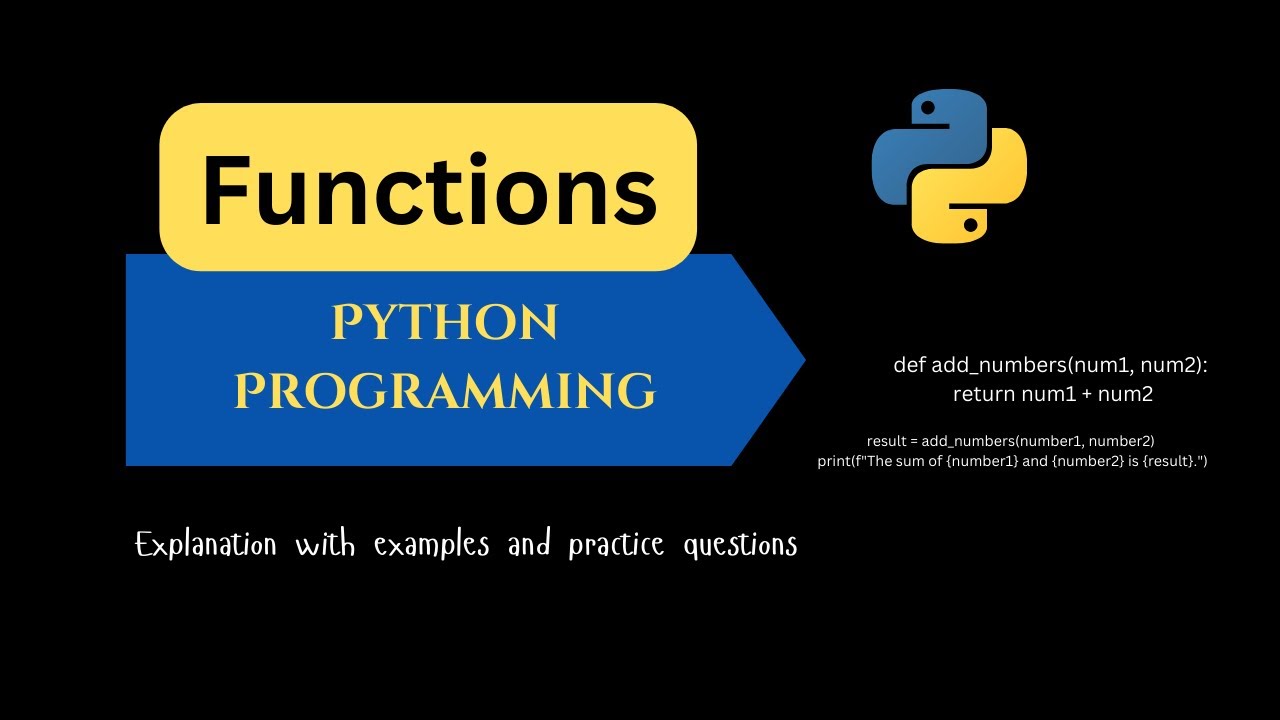 Functions In Python In Built And User Defined Functions In Python 5766