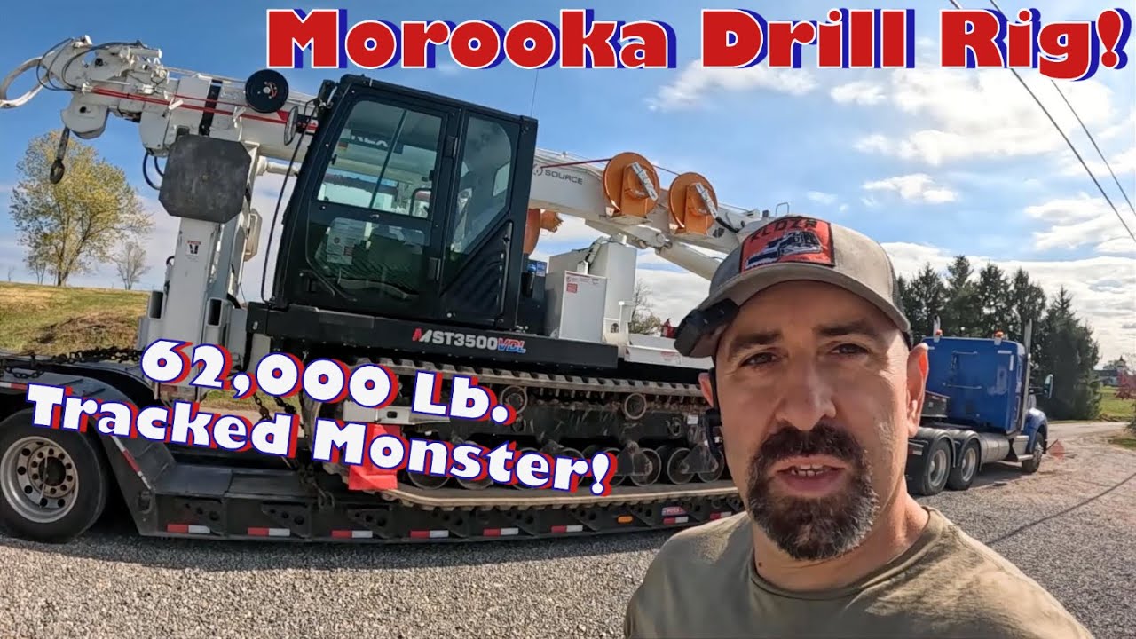 Morooka Madness! Hauling 62,000 pound monster tracked drill rig through ...