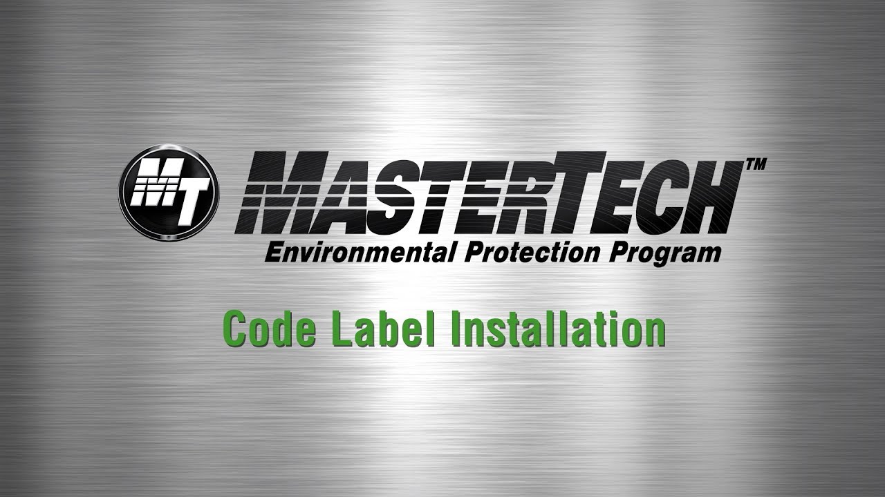 MasterTech™ Code Label Installation - YouTube