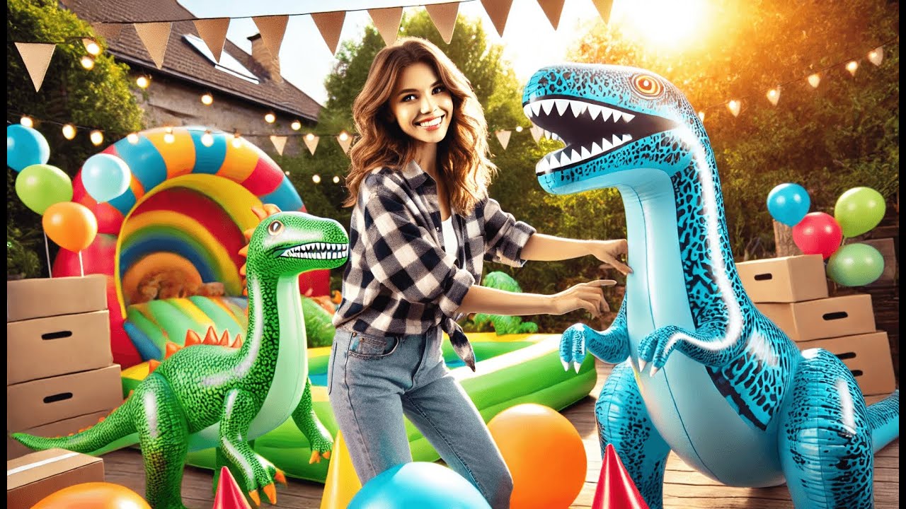 🦖 Best Dinosaur Inflatable Decorations | JOYIN 63" Triceratops ...