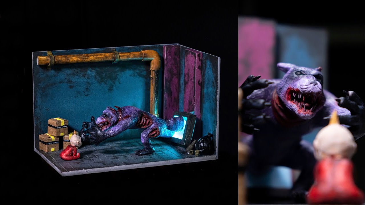 Indigo Park Diorama | Hyper-Realistic Clay & Epoxy Monster Creation ...
