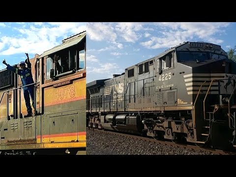 Norfolk southern DC to AC en la M!!! KCSM NS UP 4078 4225 6630 con @Chilakil-rk2iu - YouTube